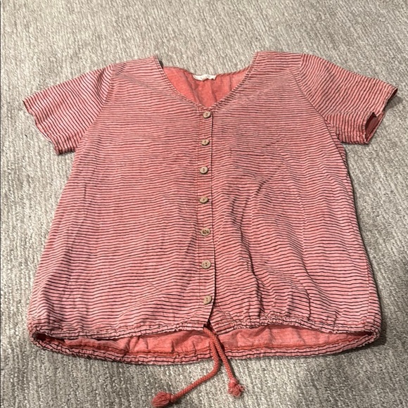 easel | Tops | Easel Red Button Down Shirt Relaxed Fit | Poshmark